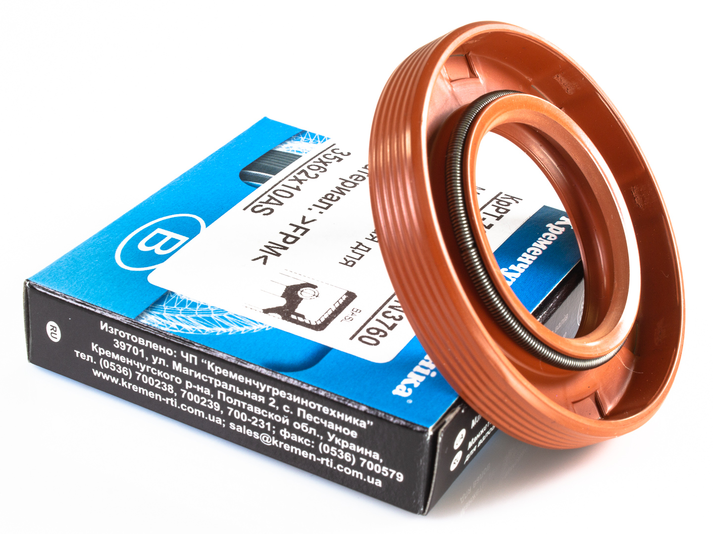 Манжета армированная AS 35x62x10 FKM фторкаучук